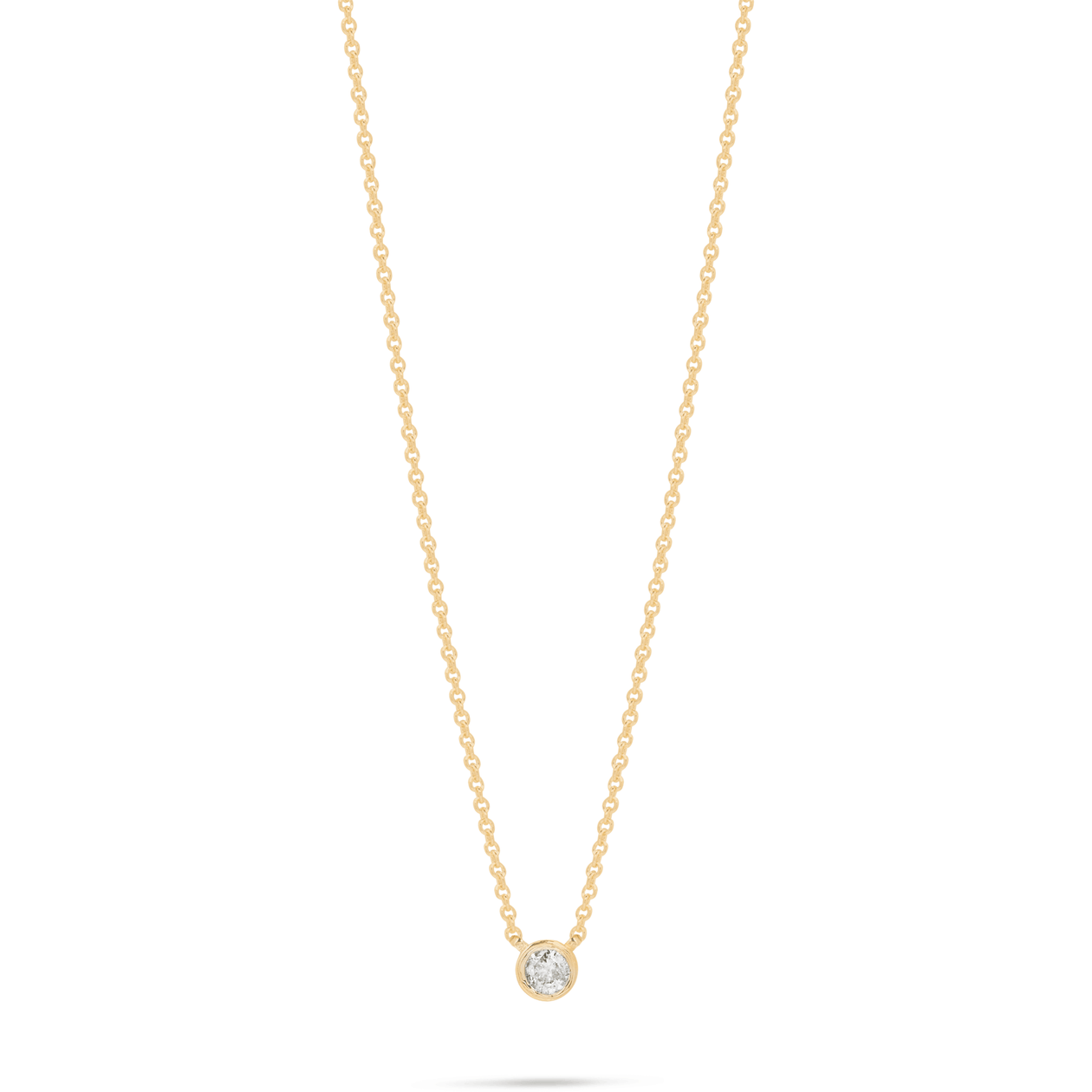 Small Round Diamond Necklace – STONE AND STRAND