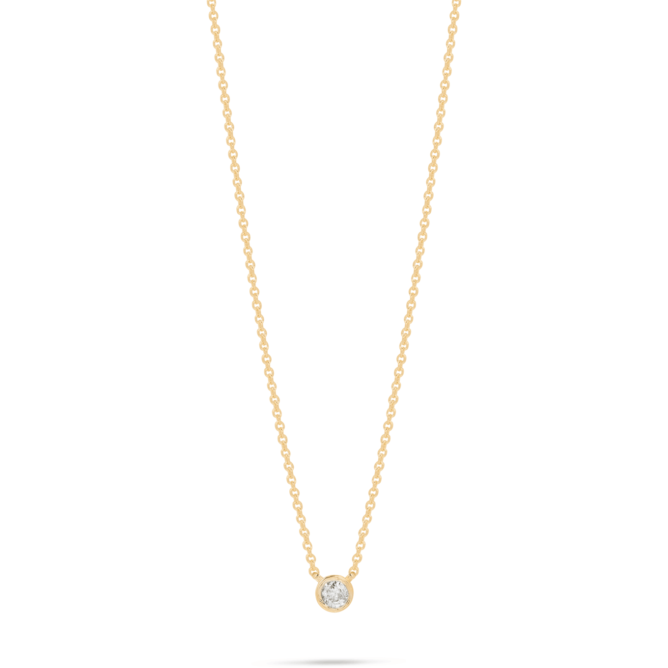 Small Round Diamond Necklace – STONE AND STRAND