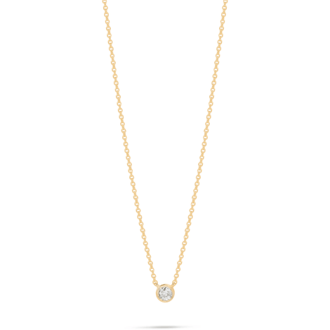 Small Round Diamond Necklace – STONE AND STRAND