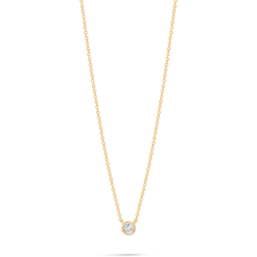Small Round Diamond Necklace – STONE AND STRAND