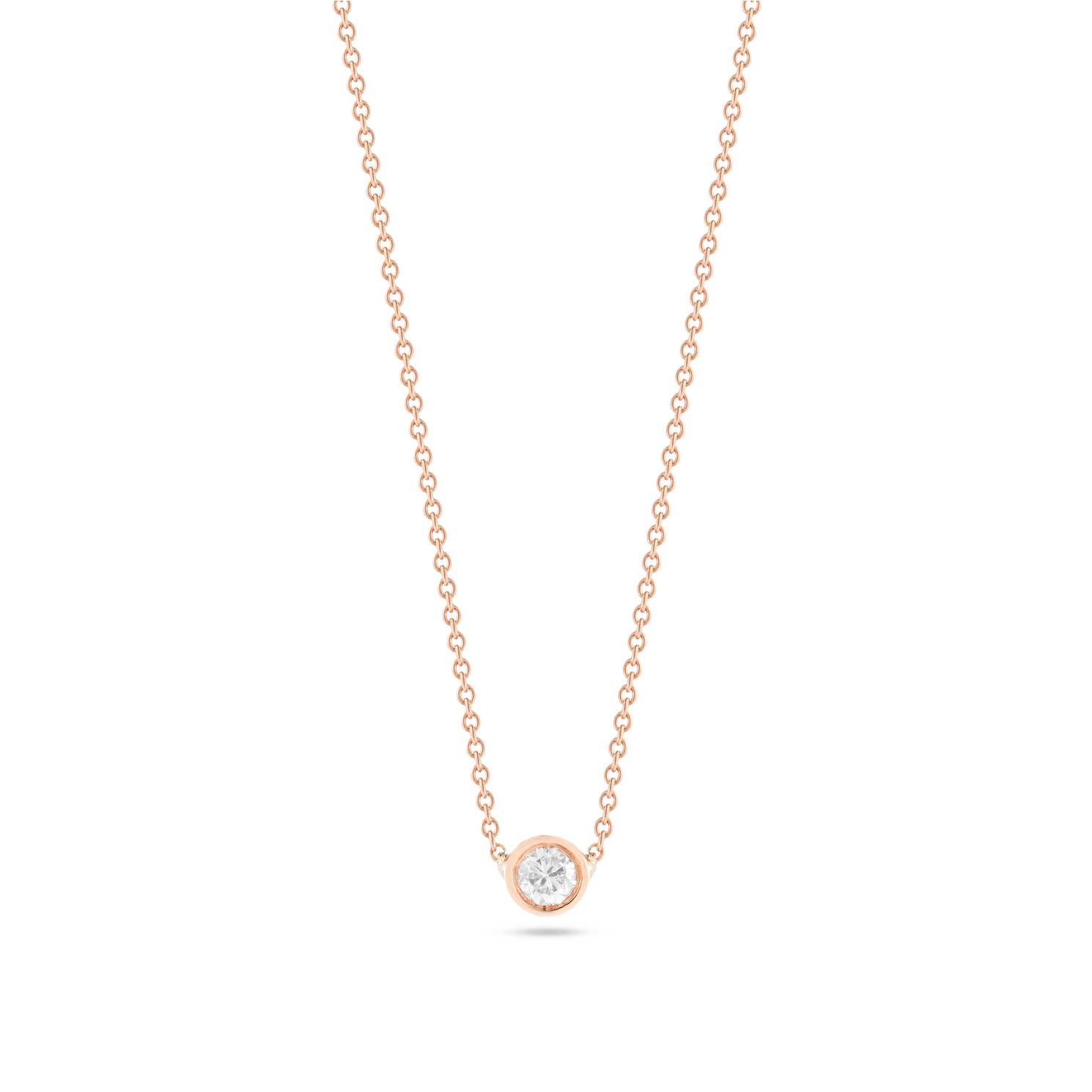 Small Round Diamond Necklace – STONE AND STRAND