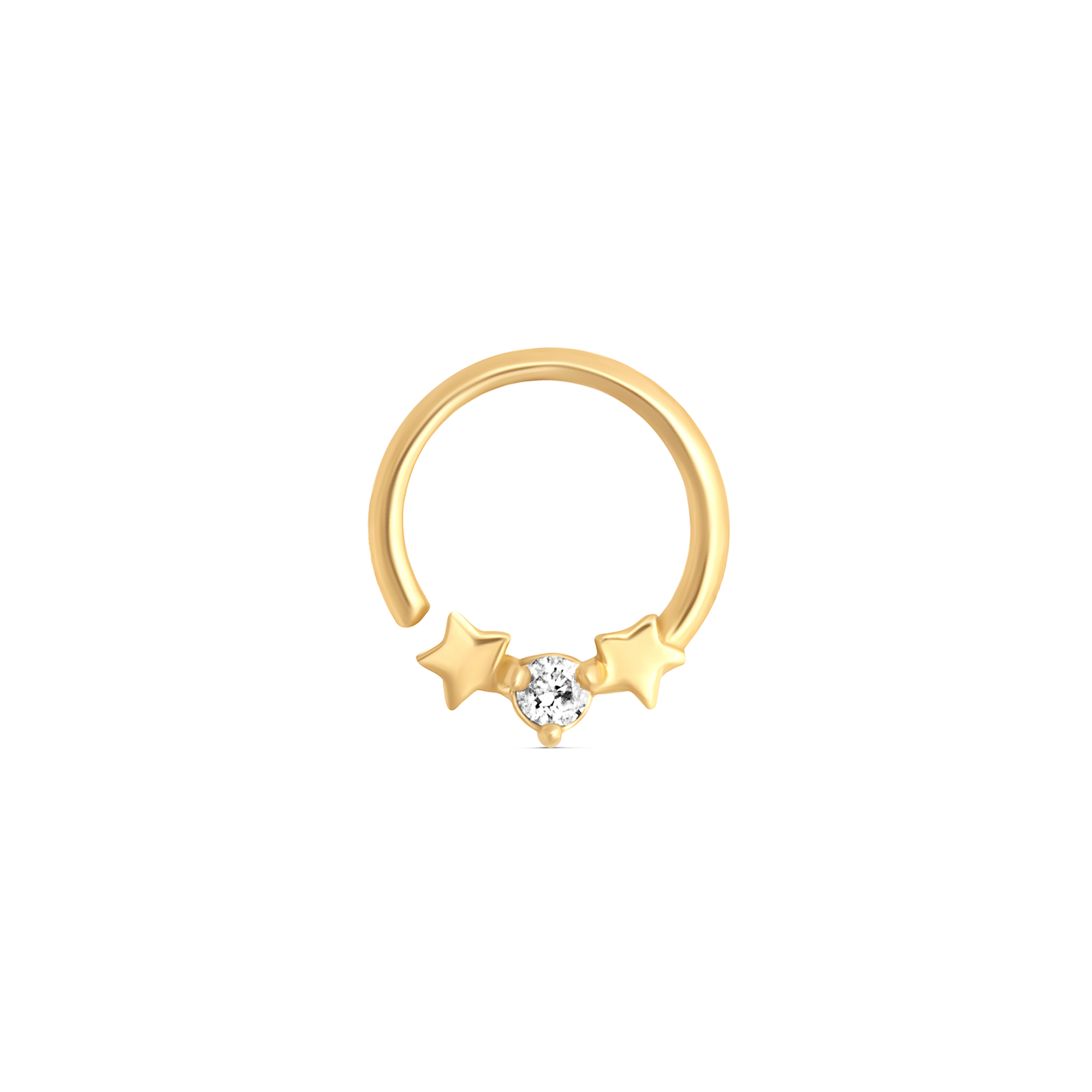Star Light Fixed Hoop Earring – STONE AND STRAND