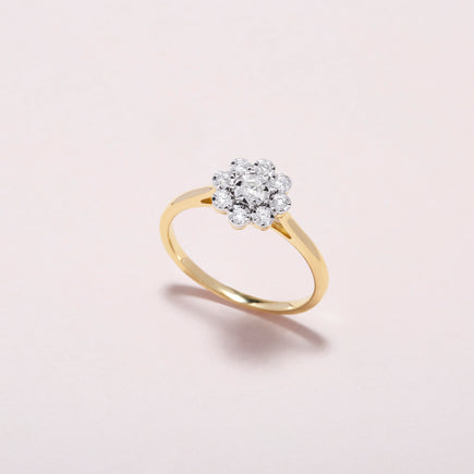 The Ava Ring in Yellow Gold – STONE AND STRAND
