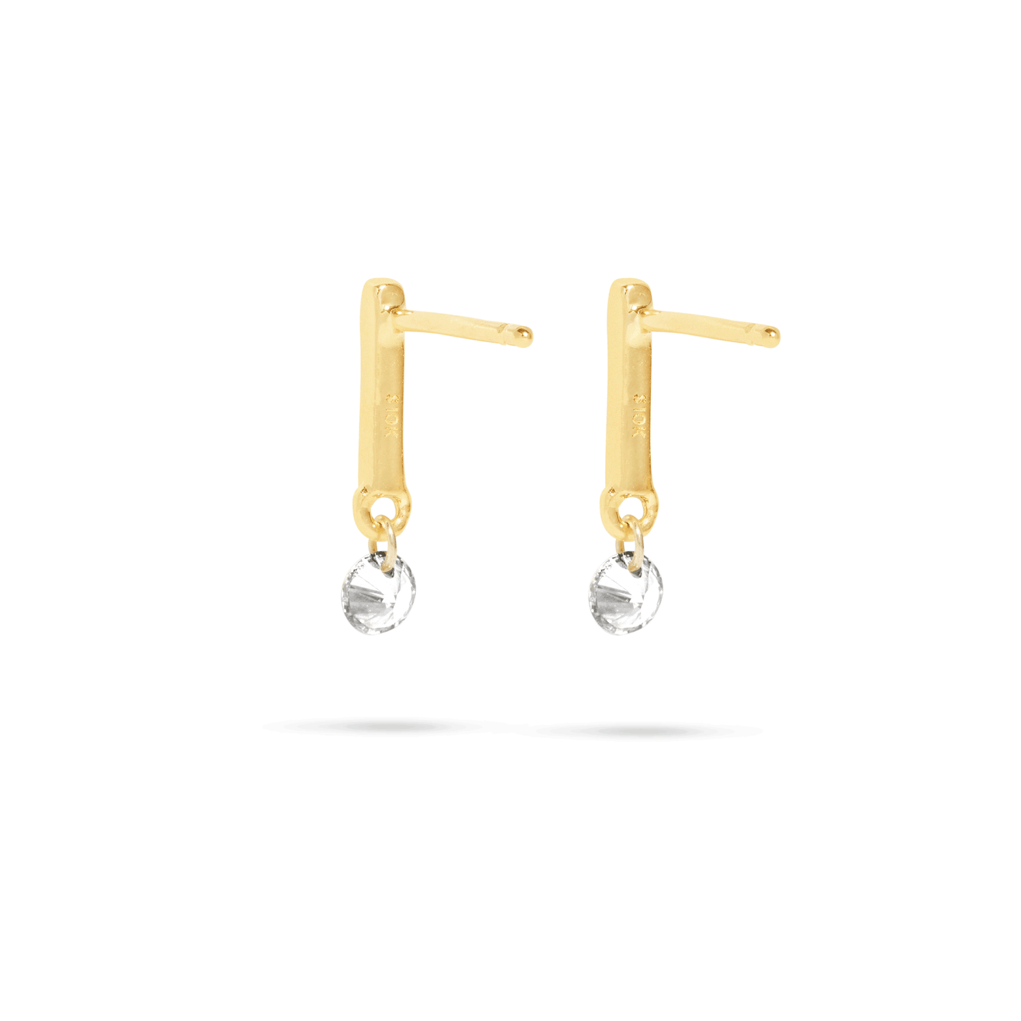 Twinkle Diamond Drop Studs – STONE AND STRAND
