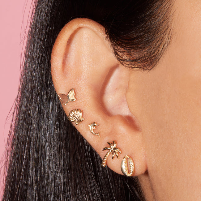 Cowrie Shell Studs – STONE AND STRAND