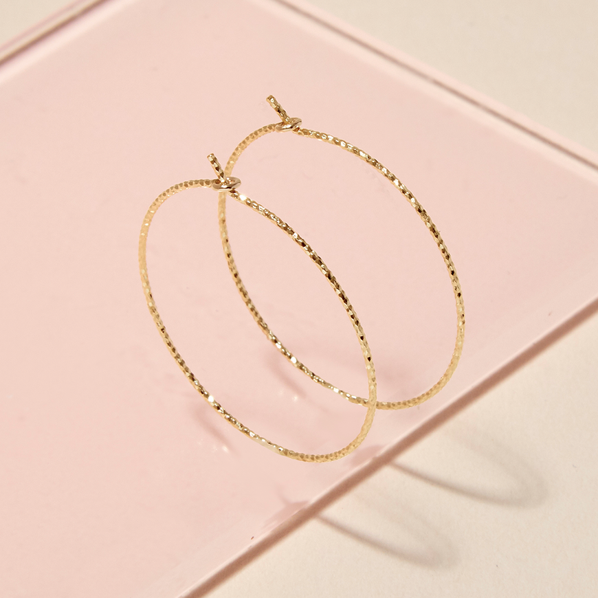 Large Sparkle Hoops – STONE AND STRAND