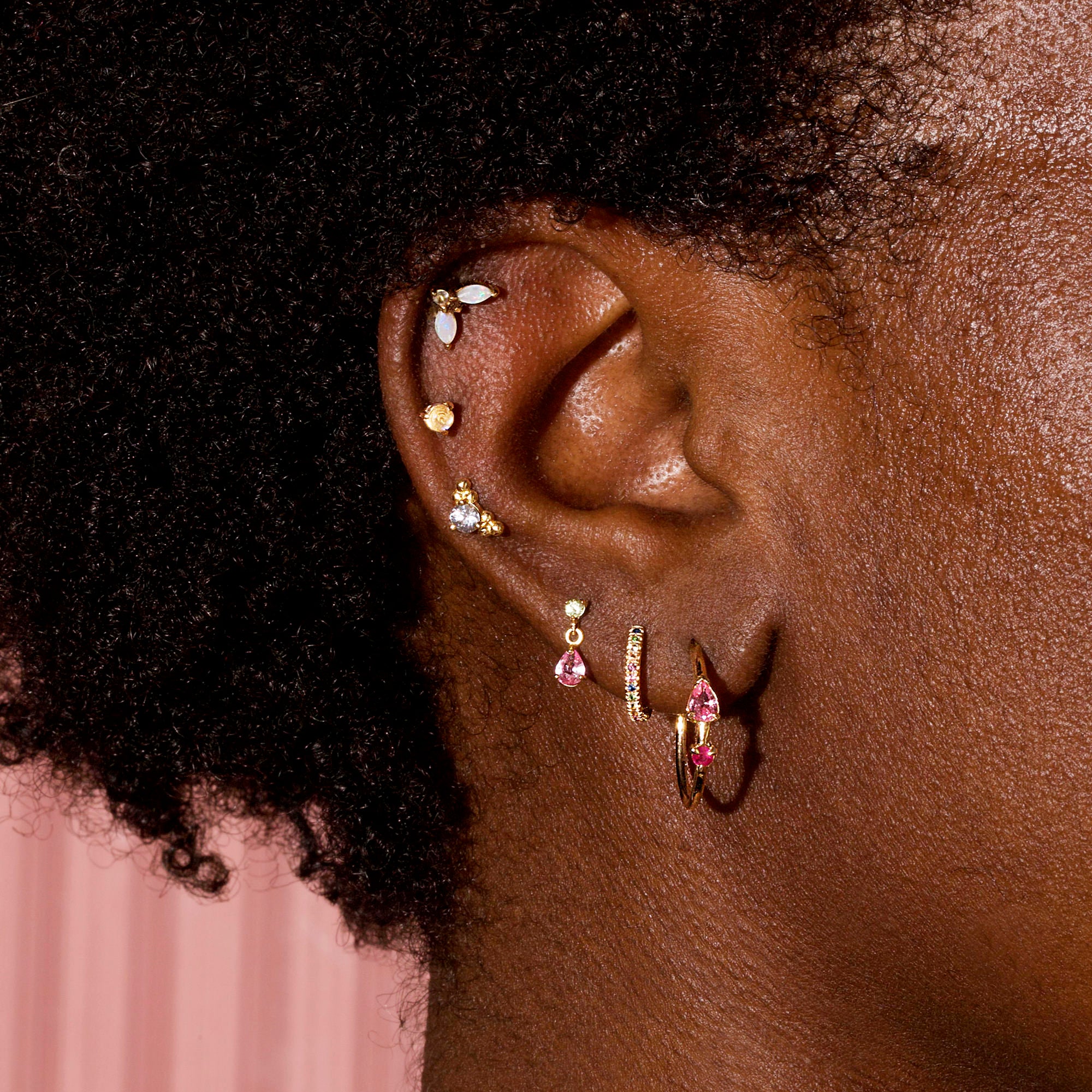 Pink Power Hoops – STONE AND STRAND
